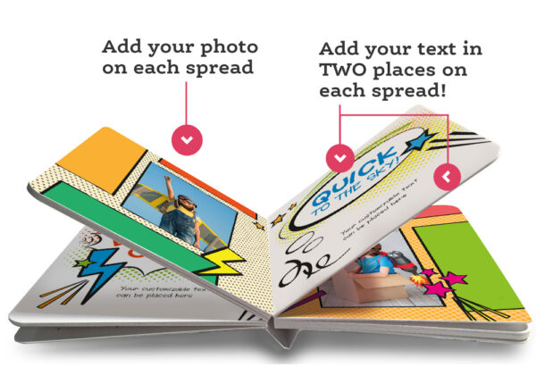 Comic Board Book | Child's Superhero Book | Personalized Board Books