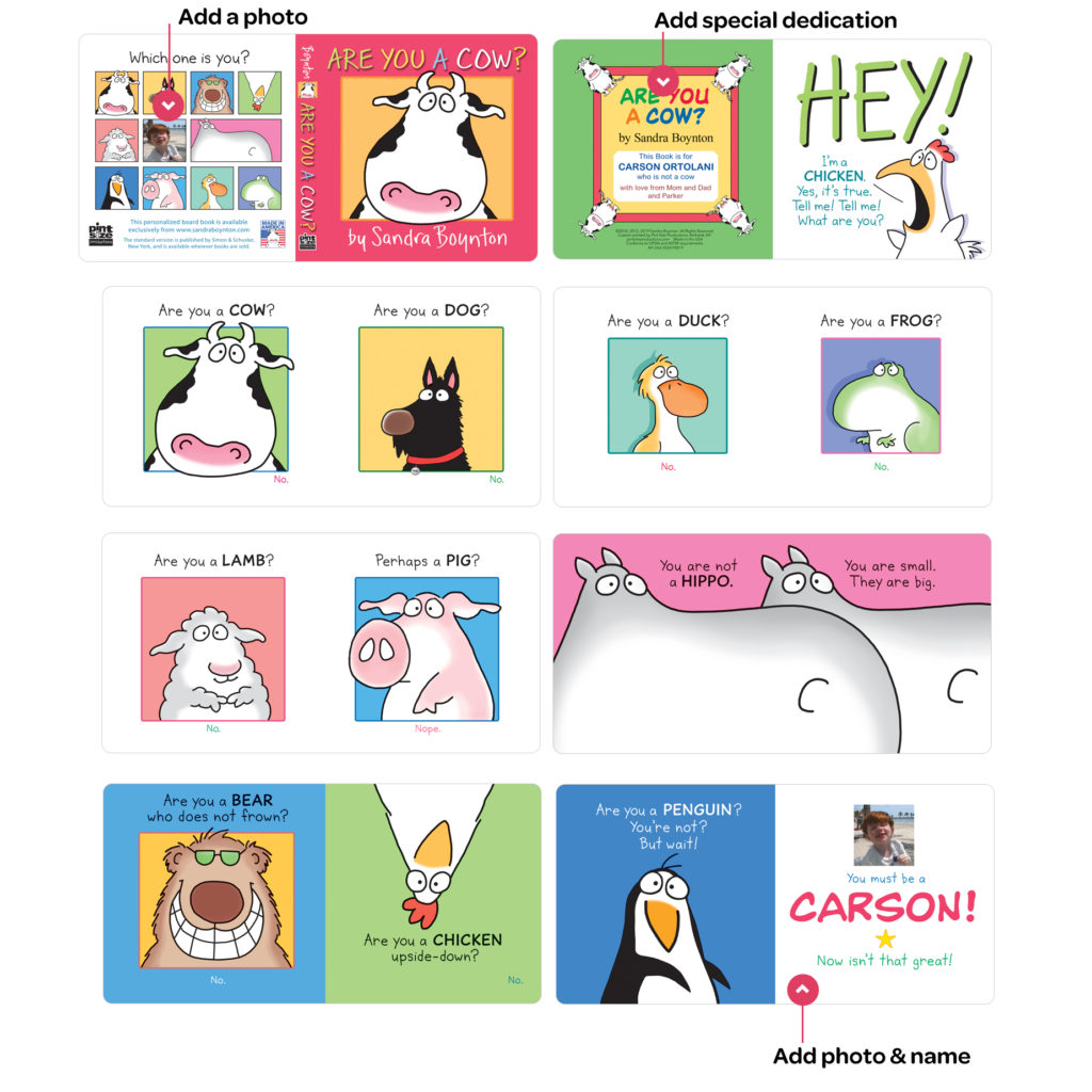 Are You A Cow? Personalized Sandra Boynton Board Book | Pint Size ...